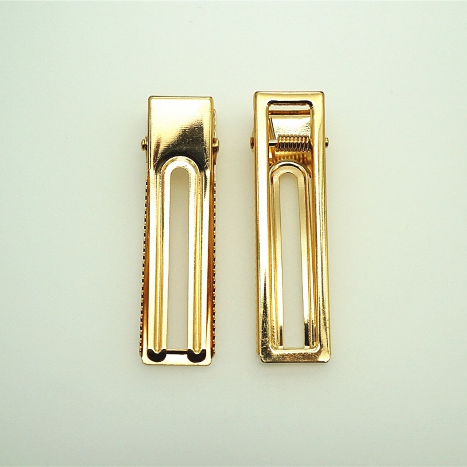 50pcs/lot Gold/silver Hair Clips Fashion Square Hairpin Blank - Etsy