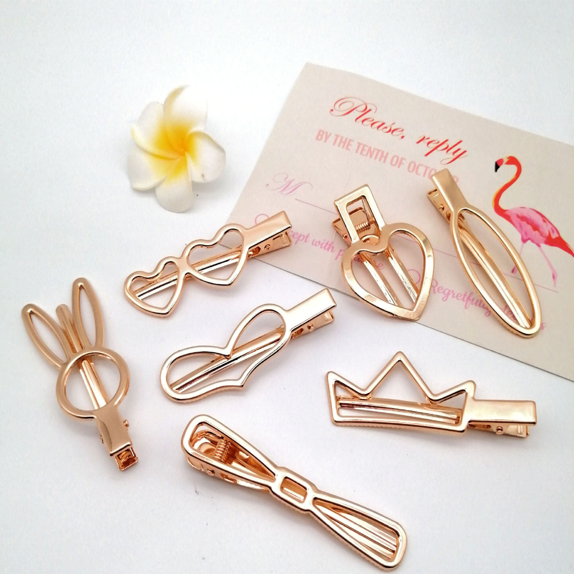 20pcs/lot Metal Hollow Duck Beak Clip Square Clip Pearl - Etsy