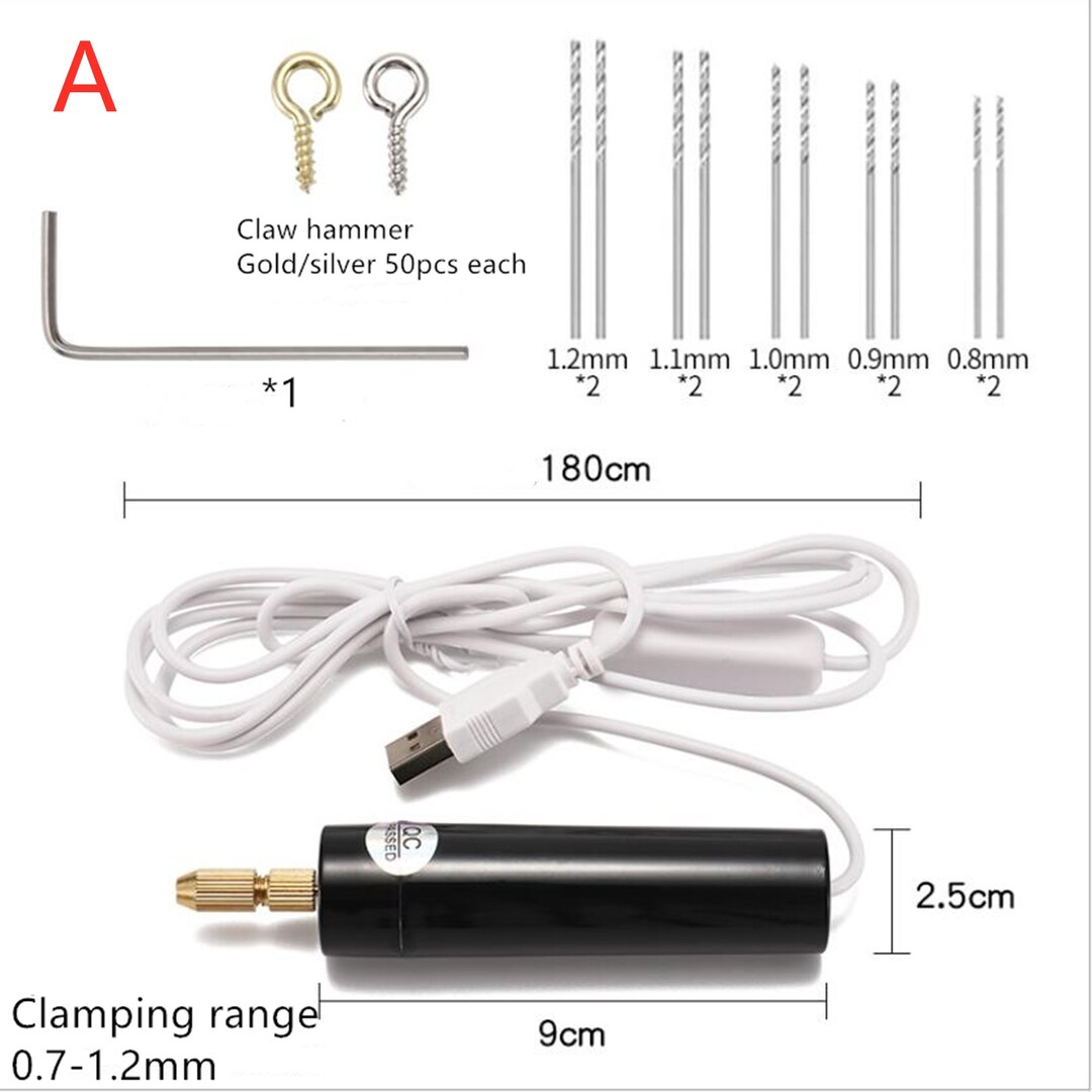 1set/lot Crystal Glue DIY Mini Electric Drill Electric USB Small ...