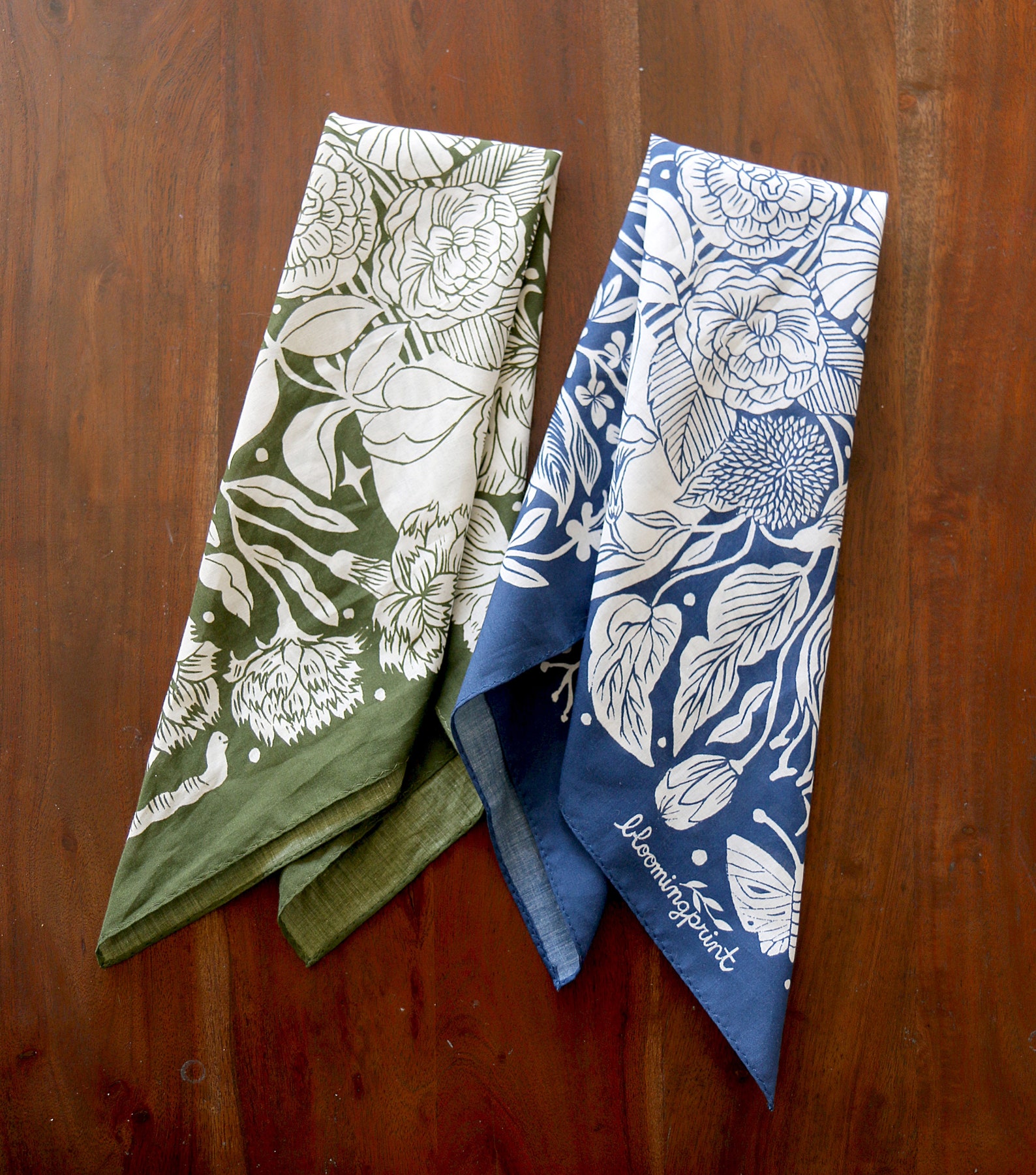 Still Life Bandana, Wildflower Cotton Bandana, Floral Scarf, Soft ...