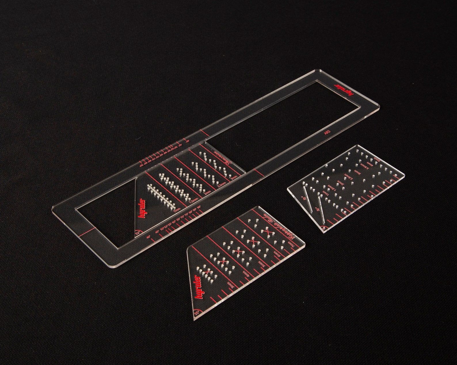 Line Ruler Set fine workmanship quality cut 6 pieces | Etsy