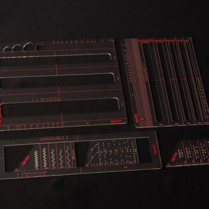 Line Ruler Set fine workmanship quality cut 6 pieces | Etsy