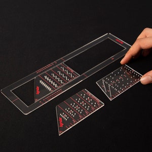 Line Ruler Set fine workmanship quality cut 6 pieces | Etsy