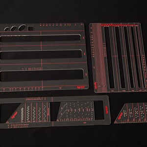 Line Ruler Set fine workmanship quality cut 6 pieces | Etsy