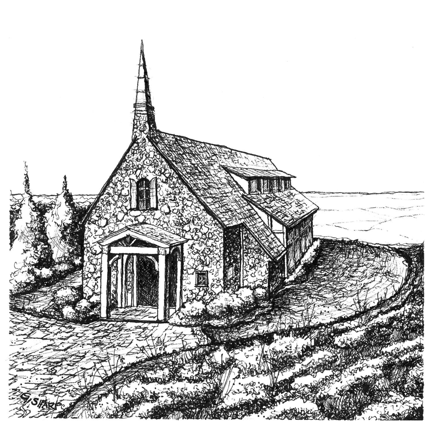 Commissioned Pen and Ink Rendering - Etsy UK