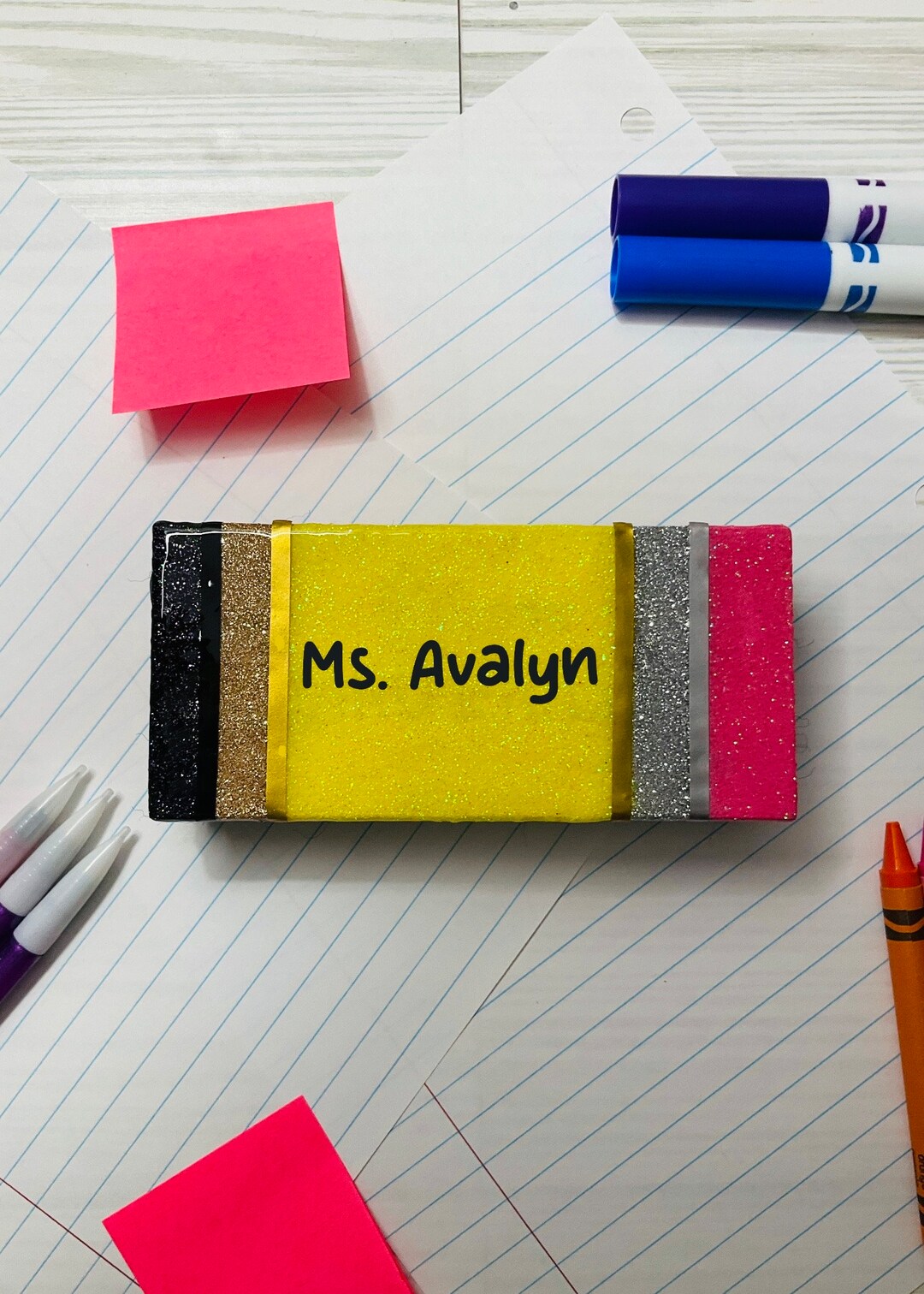 Glitter Pencil Whiteboard Eraser Teacher Gifts Teacher - Etsy