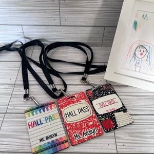 Custom Teacher Hall Pass Set: Double Sided Classroom Lanyards, 6-pack ...