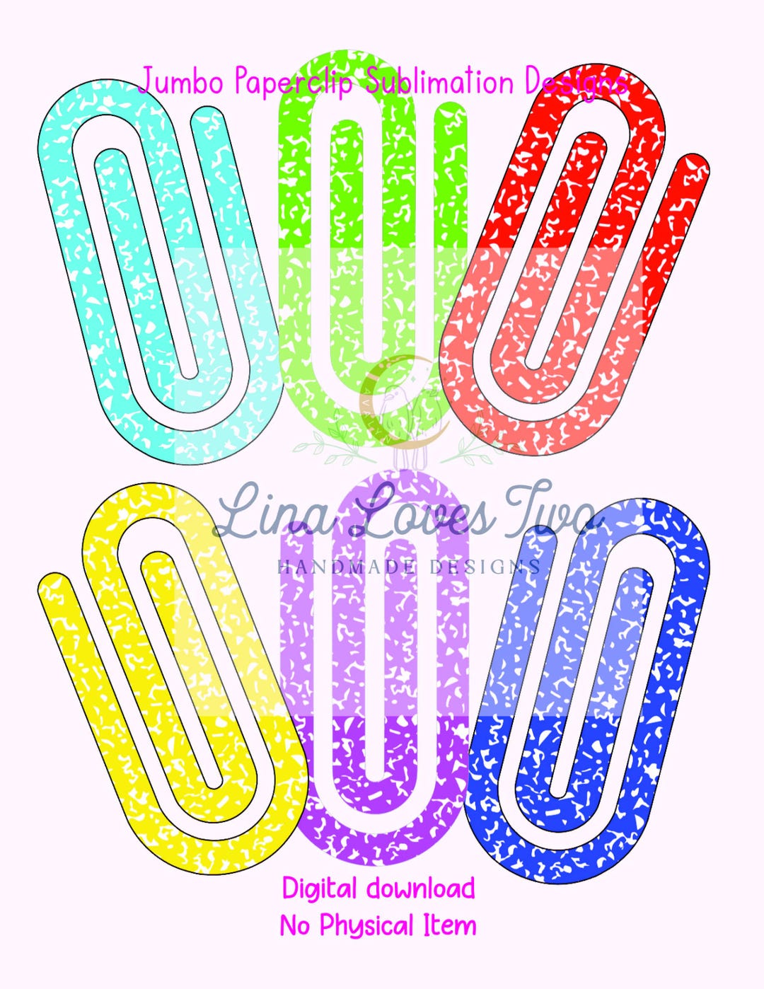 Colored Composition Jumbo Paperclip PNG | Paperclip Designs | Colored ...