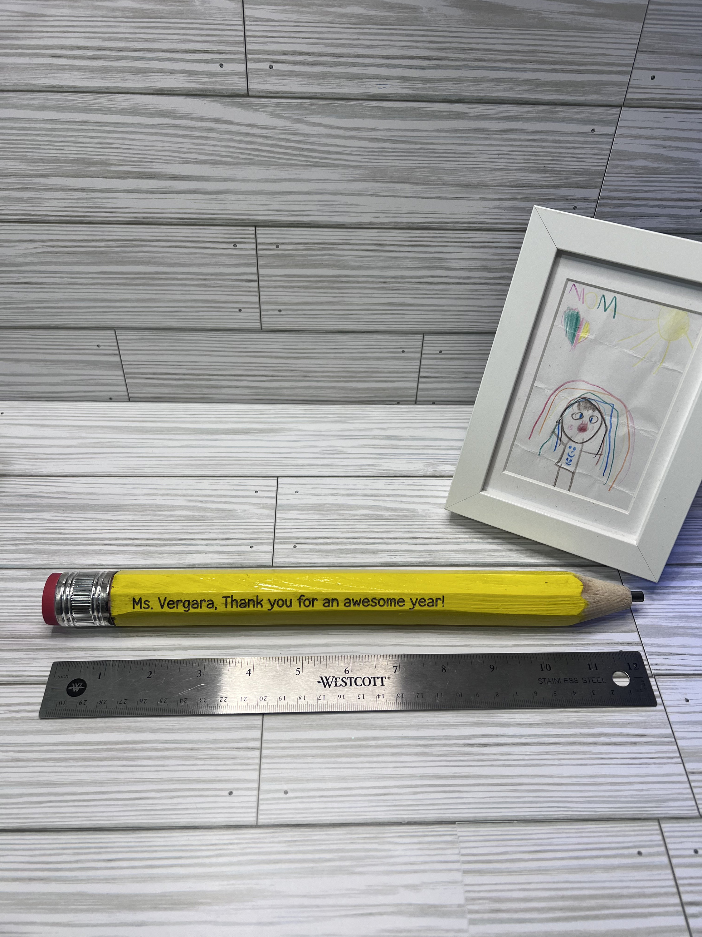 Personalized Engraved Jumbo Yellow Wooden Pencils End of School Gift ...