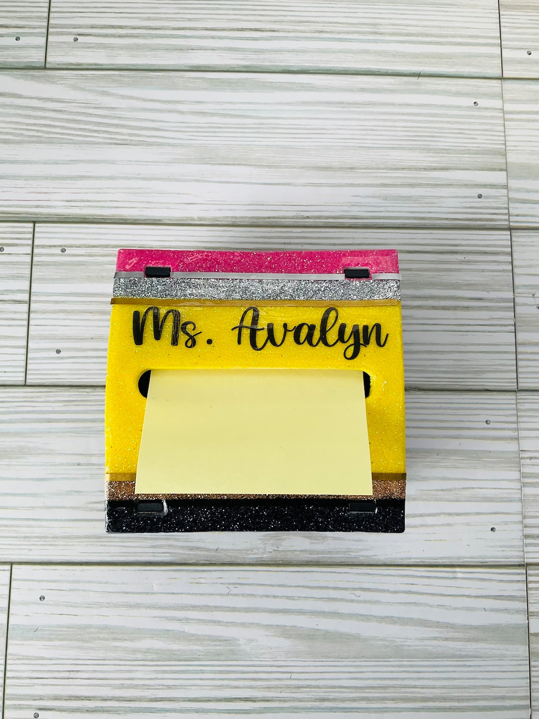 Glitter Pencil Post-it Dispenser | Teacher Gifts | Yellow Pencil ...