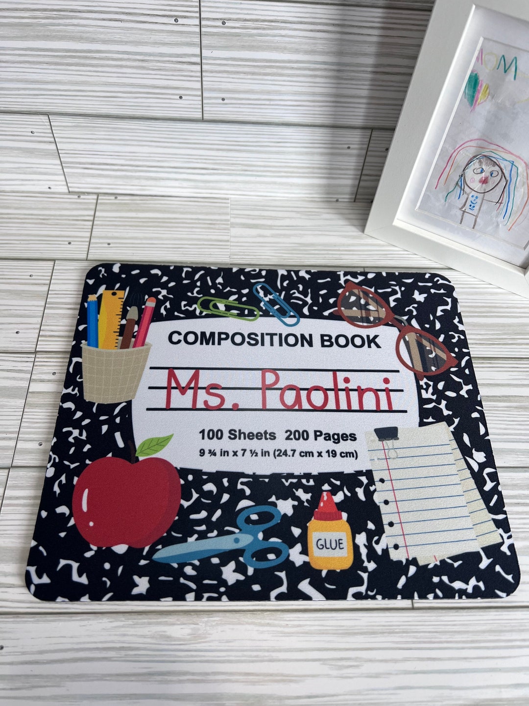 Personalized Teacher Mouse Pad: Composition Book Design - Etsy