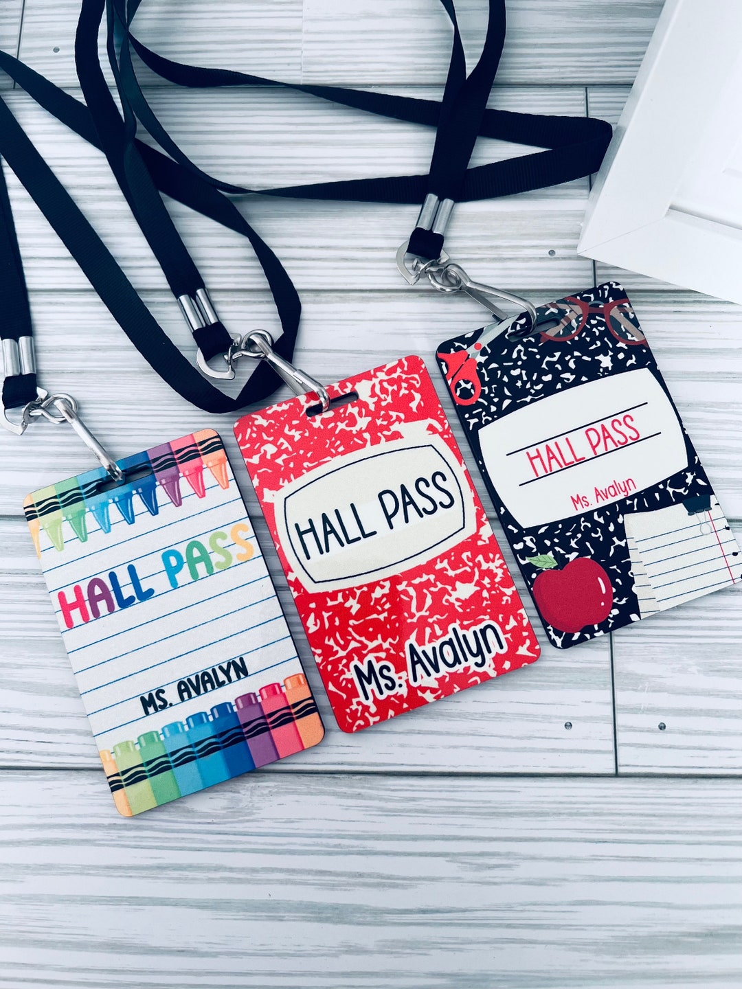 Classroom Double Sided Hall Passes 6 Pk Bundle for Teacher | Classroom ...