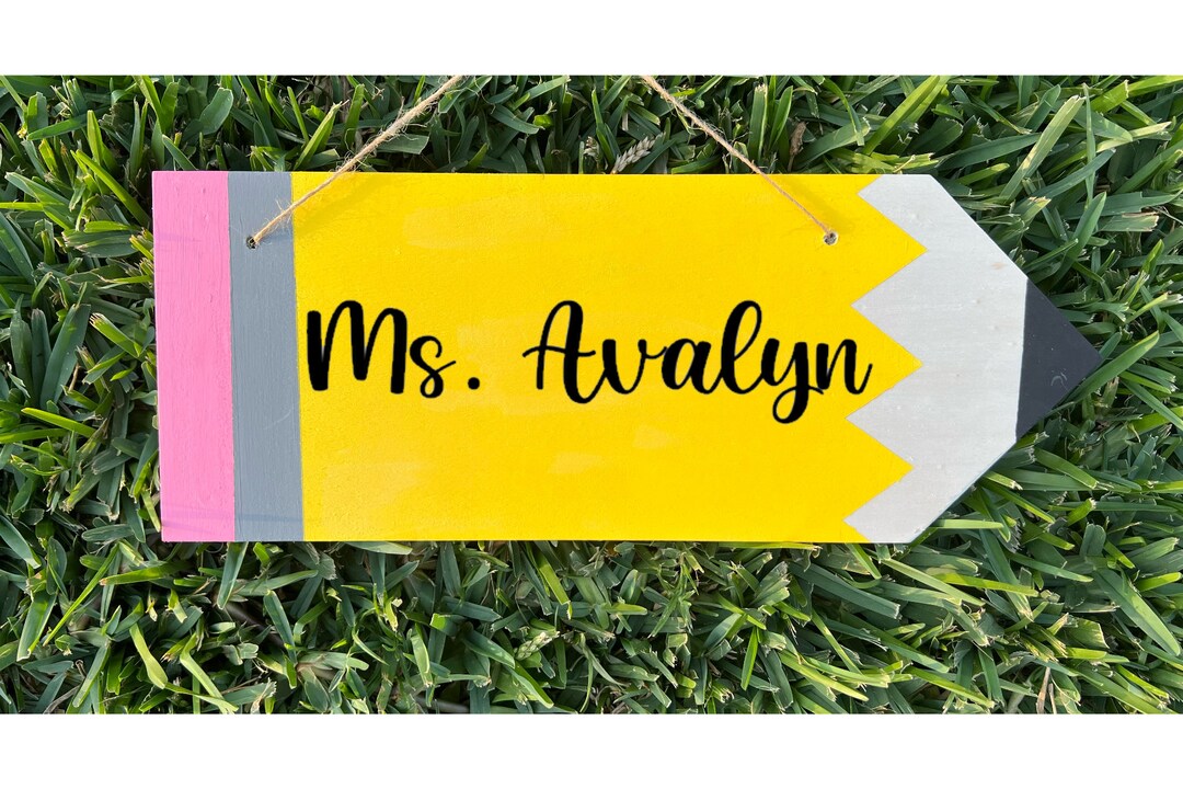 Pencil Shape Door Sign | Personalized Teacher Gifts | Unique Teacher ...