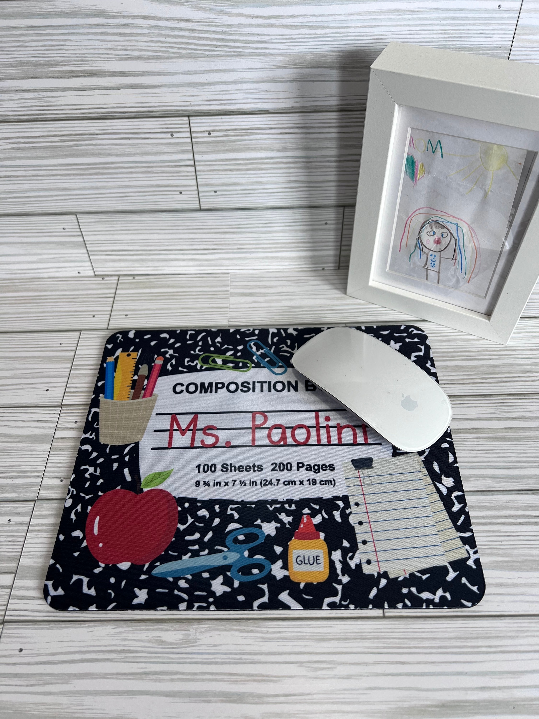 Personalized Teacher Mouse Pad: Composition Book Design - Etsy