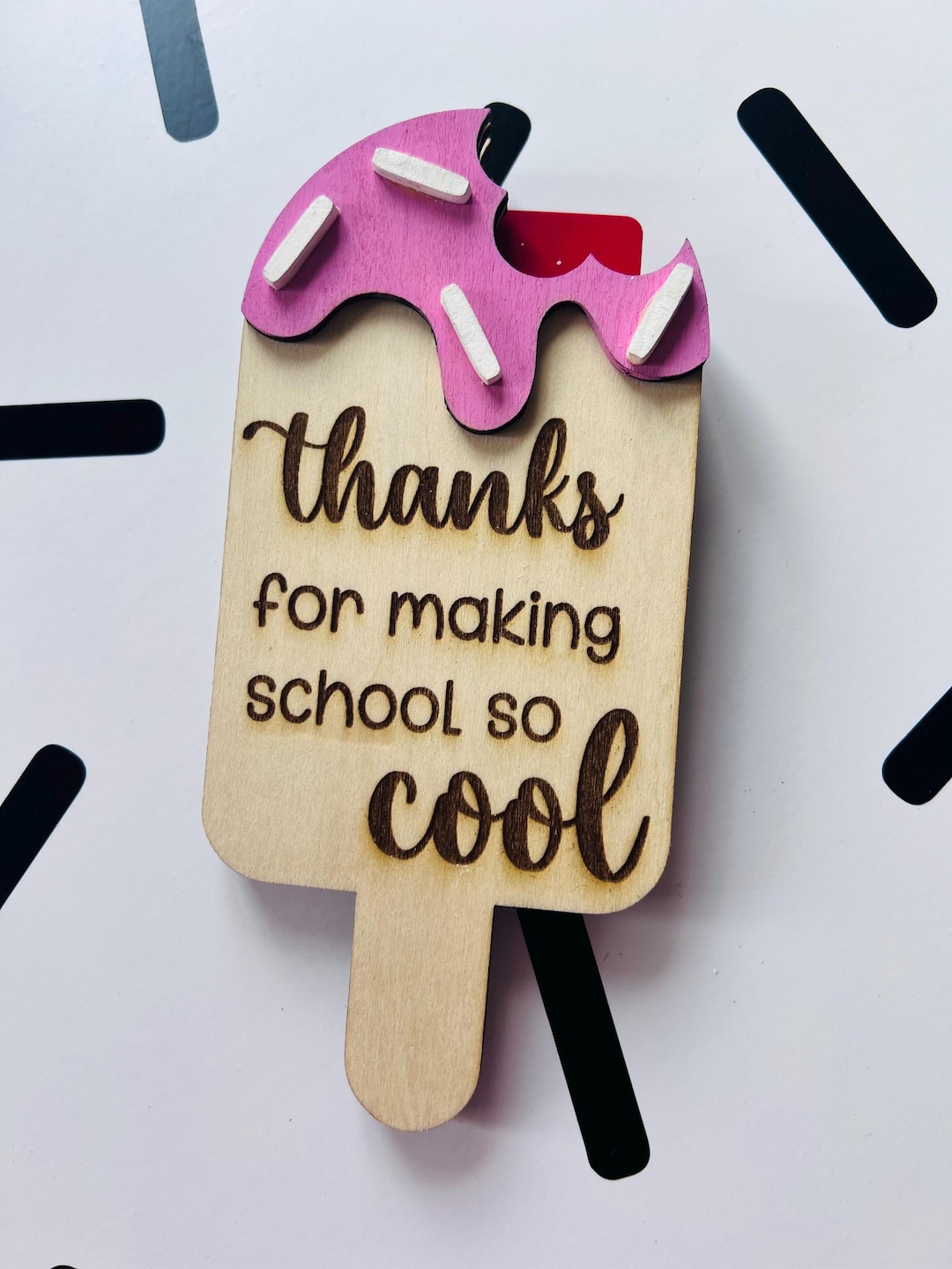 End of School Year Teacher Popsicle Gift Card Holder | Thank You | Cute ...