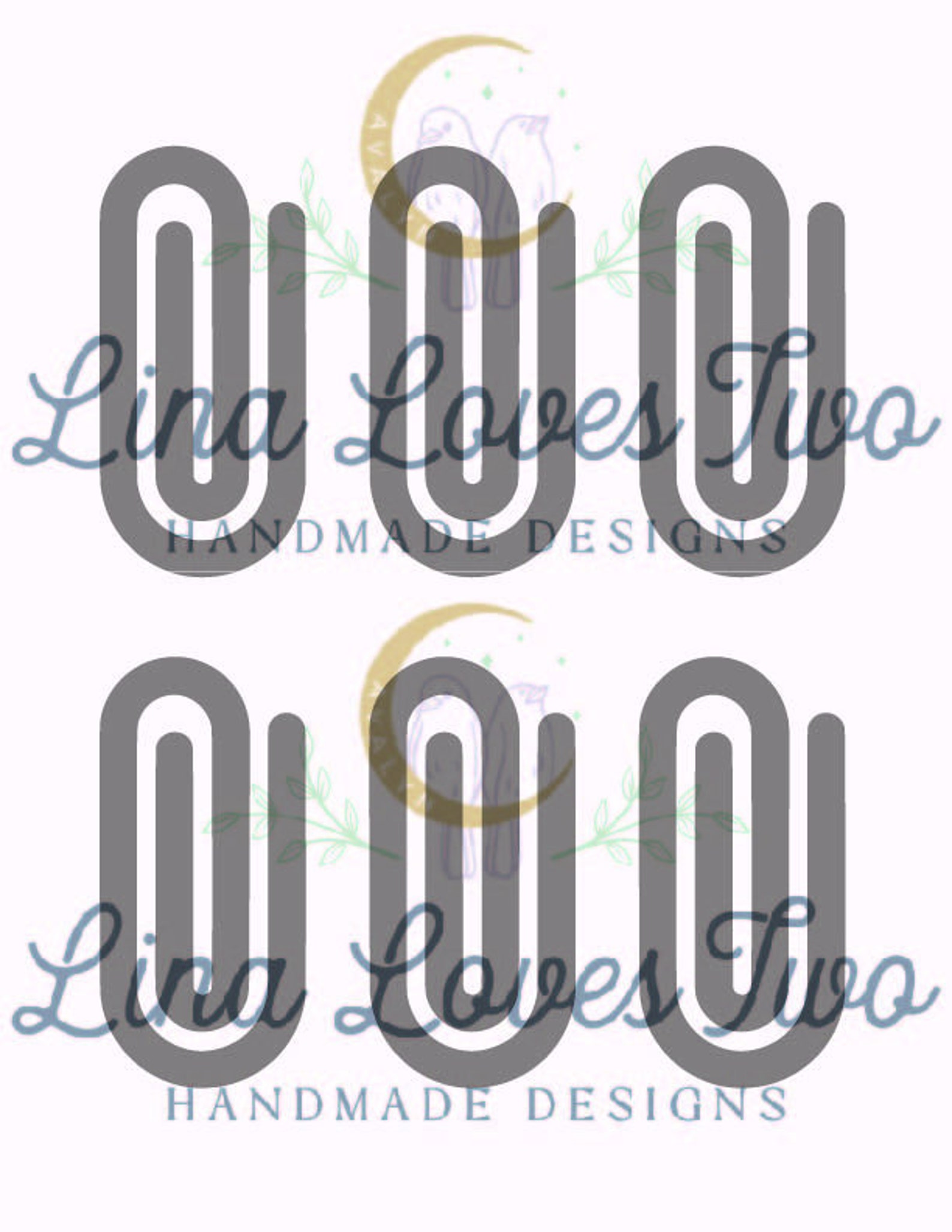 Jumbo Paperclip SVG Template Digital Bookmark Laser and Vinyl Cut File ...