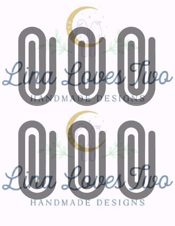 Jumbo Paperclip SVG Template Digital Bookmark Laser and Vinyl Cut File ...