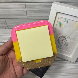 Glitter Pencil Post-it Holder: Teacher Desk Decor - Etsy