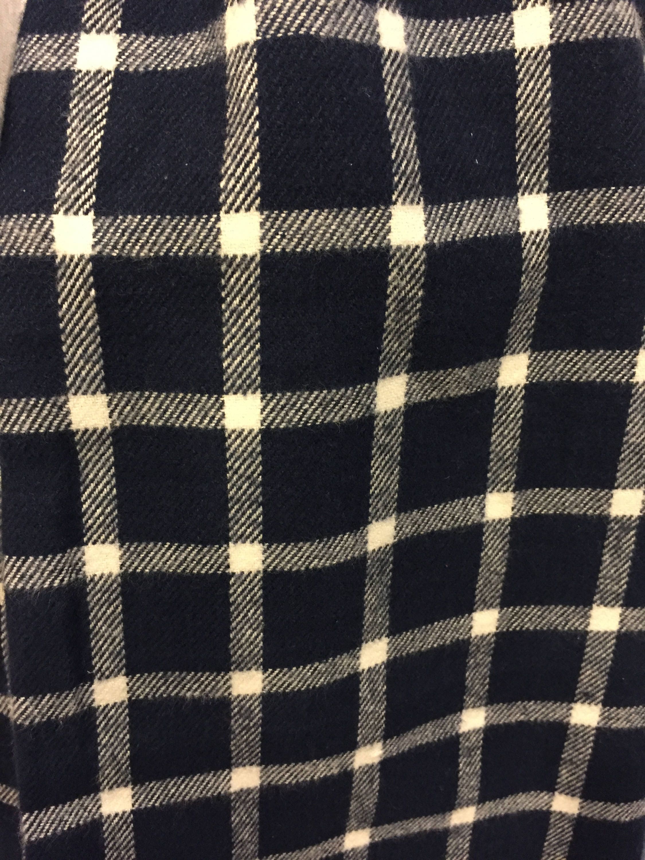 Handmade Blue and White Blocks Plaid Fleece Infinity Scarf - Cozy ...