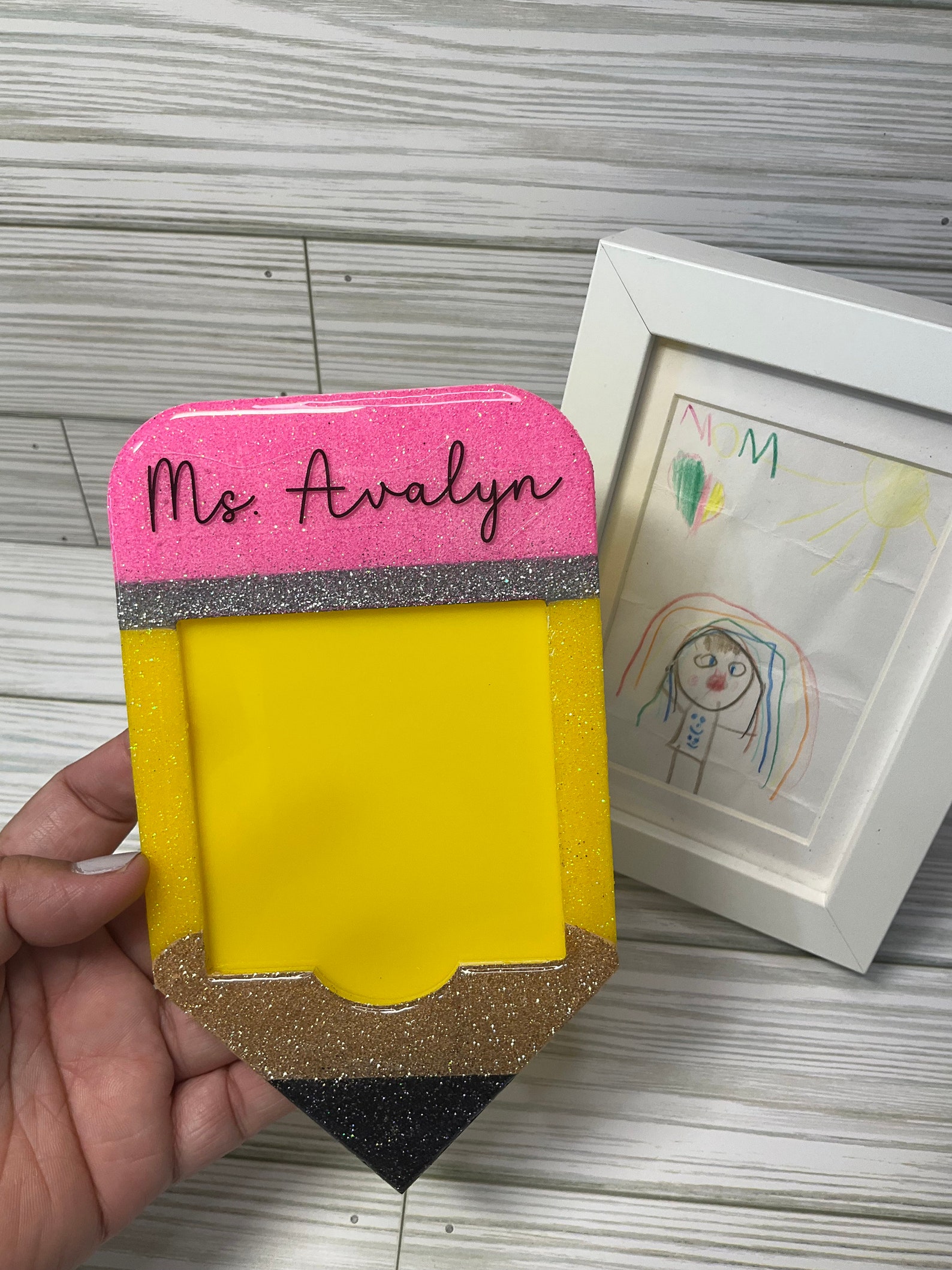 Glitter Pencil Post-it Holder: Teacher Desk Decor - Etsy