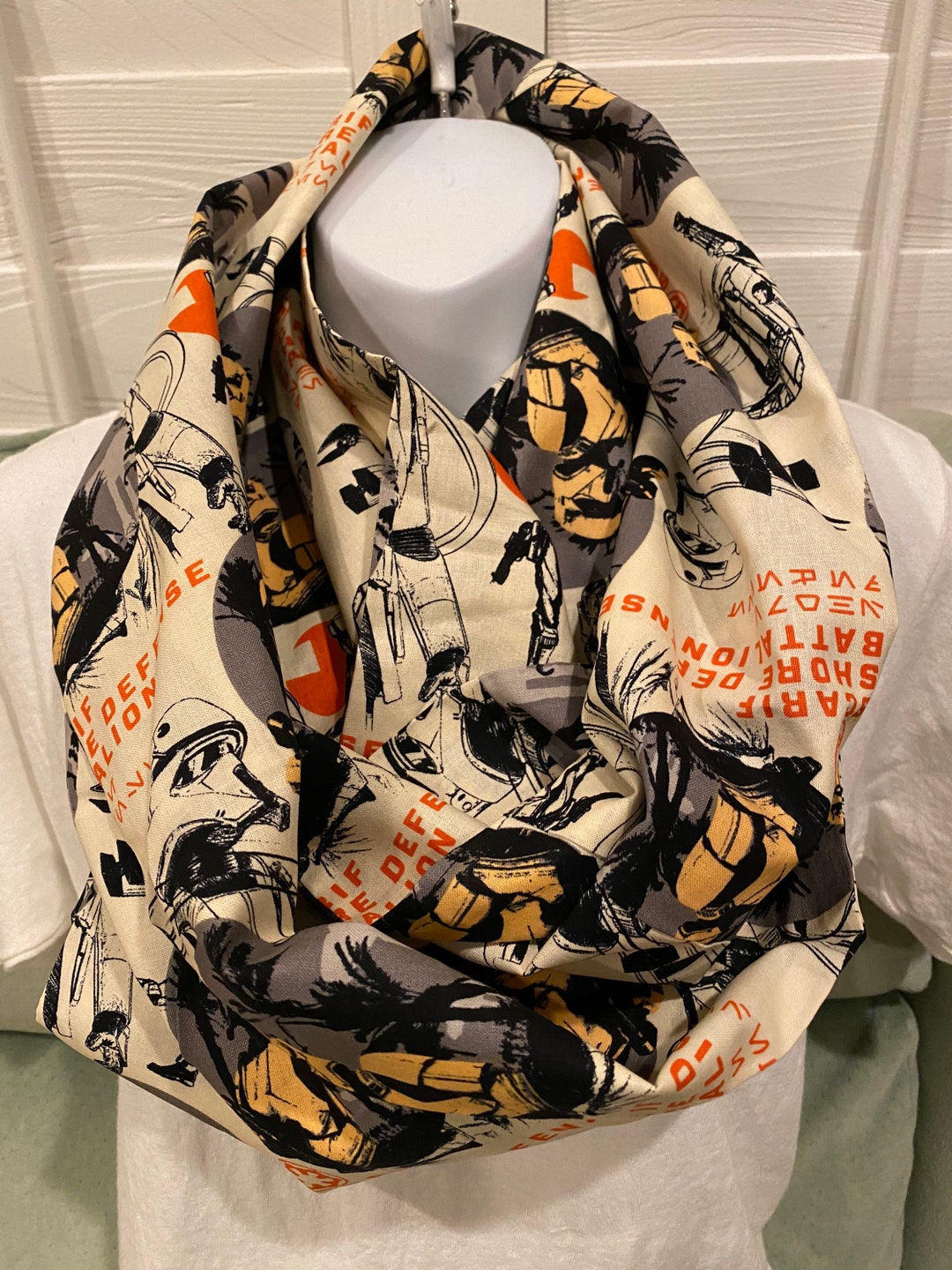Handmade Star Wars Infinity Scarf: Shore Defense Battalion Print - Etsy UK