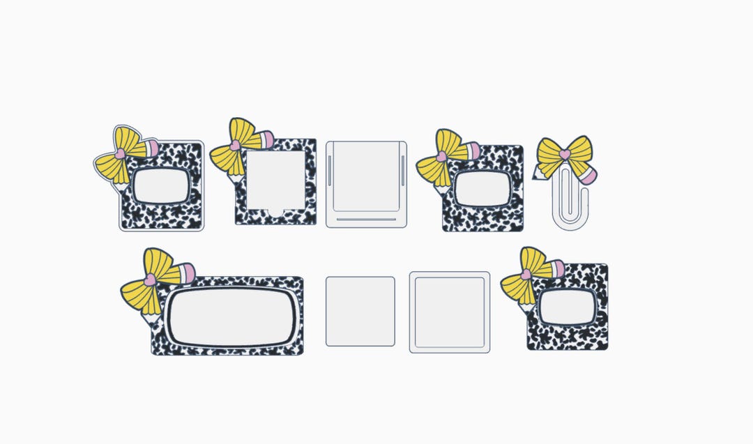 Cow Print Corner Bow Desk Accessories Bundle – 3MF Files (digital ...