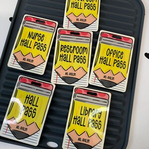 Whimsical Pencil and Paper Double Sided Hall Passes 6 Pk | Pencil Hall ...
