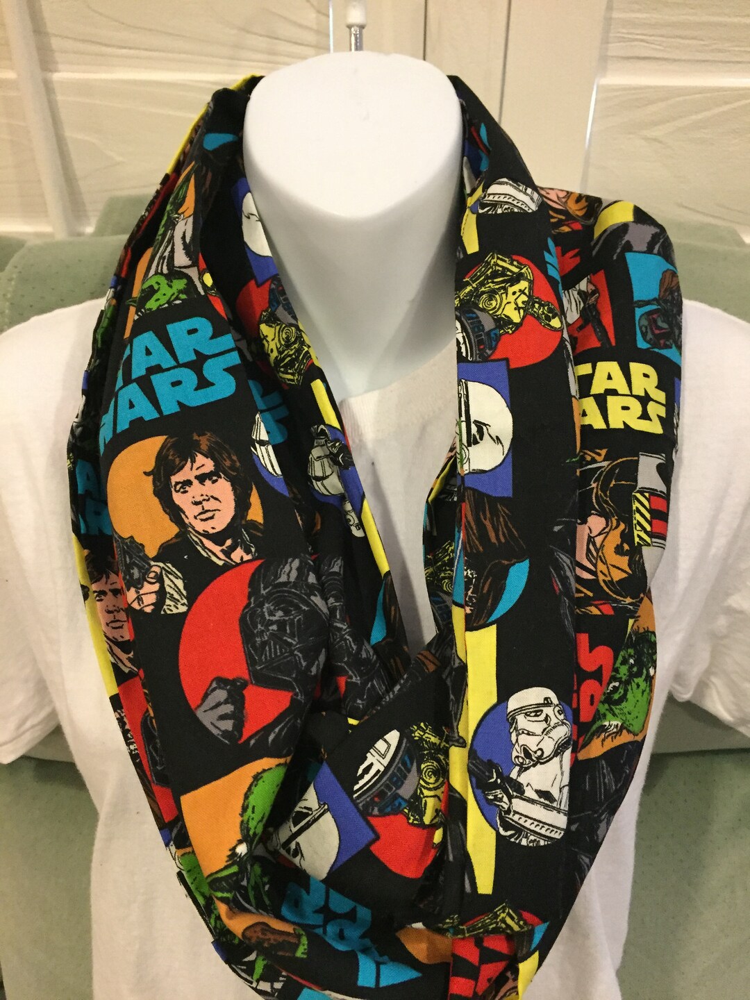 Star Wars Cartoon Characters Infinity Scarf - Galactic Fashion ...