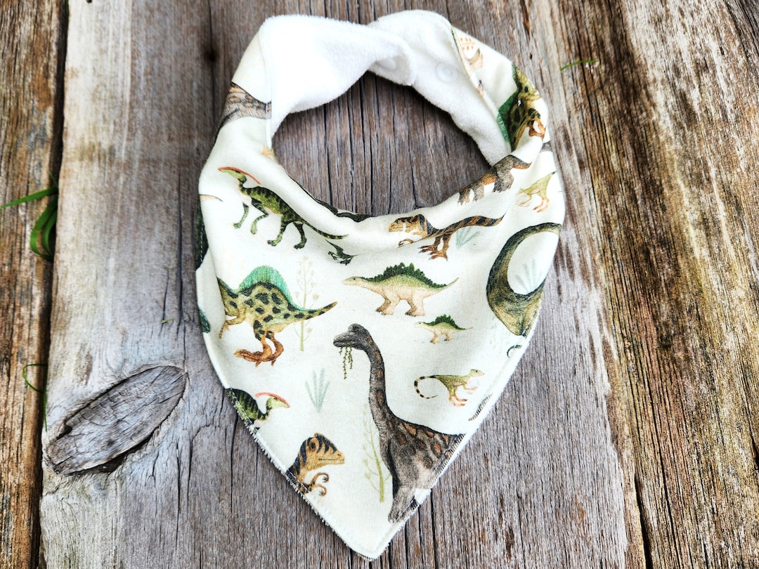 Dinosaur Baby Bandana Bib: Organic Cotton Drool Bib - Etsy