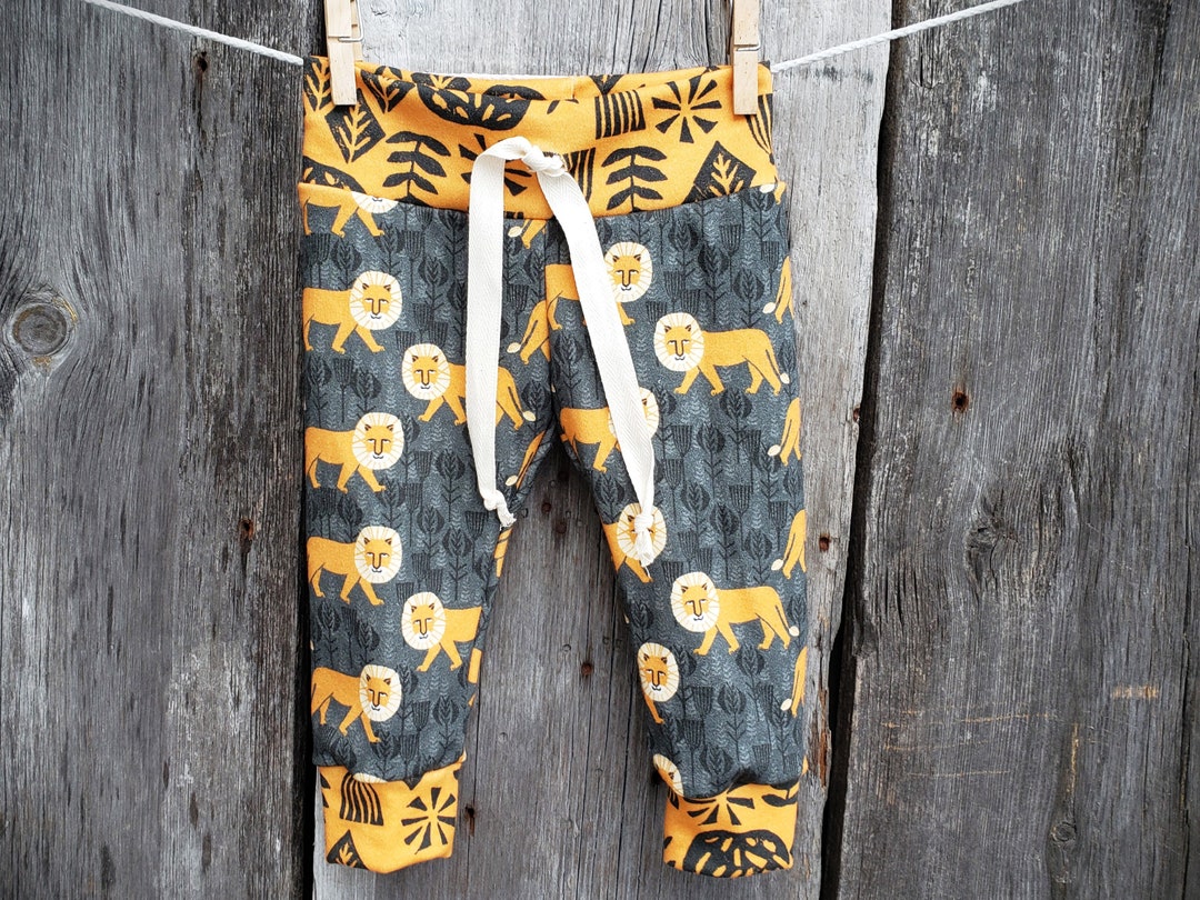Lion Baby Clothes, Organic Baby Outfit, Lion Baby Pants, Baby Joggers ...