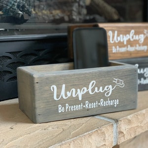Unplug Phone Storage Box, Box for Phone Devices, Tech Time Out Cell ...
