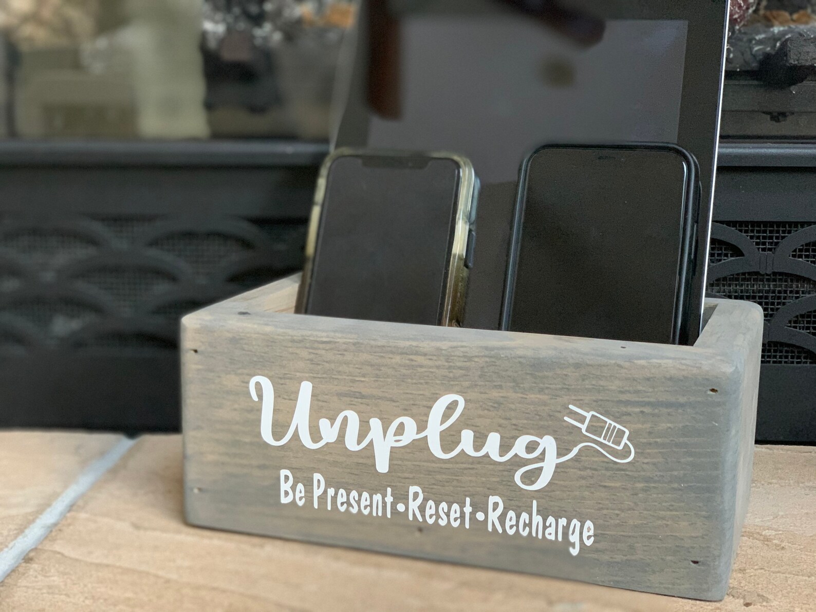 Unplug Phone Storage Box Box for Phone Devices Tech Time Out - Etsy