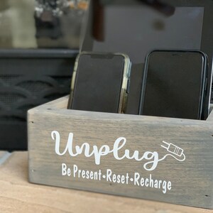 Unplug Phone Storage Box, Box for Phone Devices, Tech Time Out Cell ...
