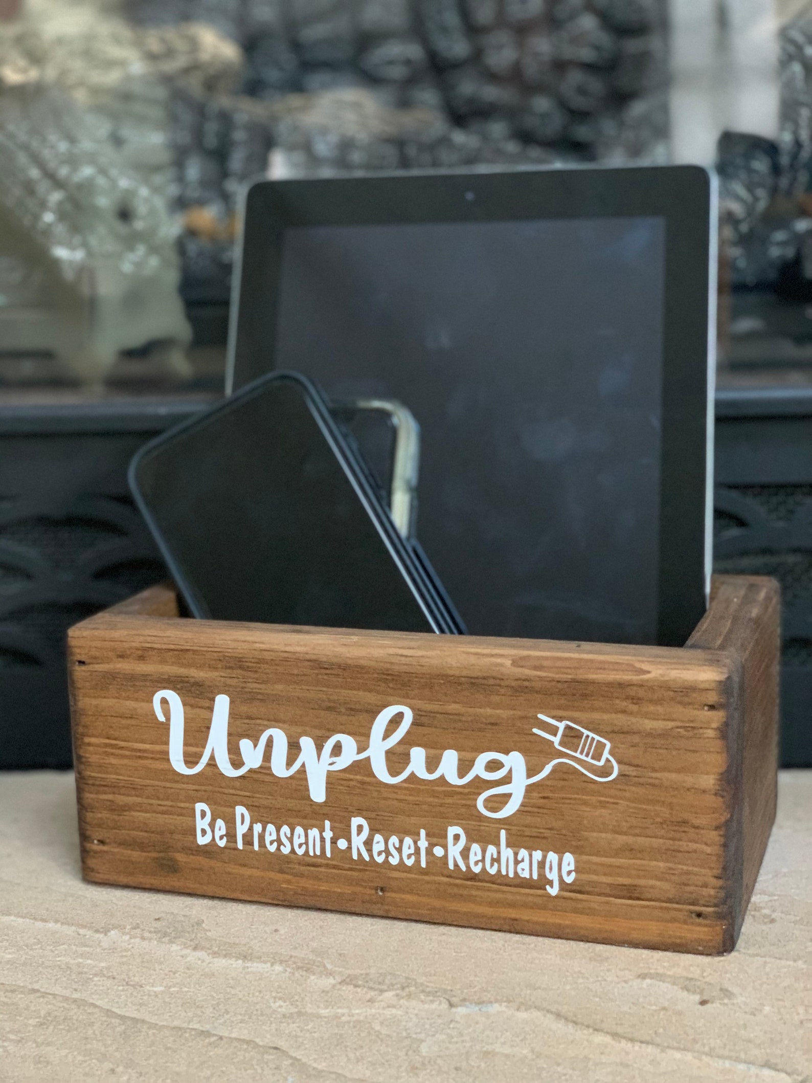 Unplug Phone Storage Box Box for Phone Devices Tech Time Out - Etsy