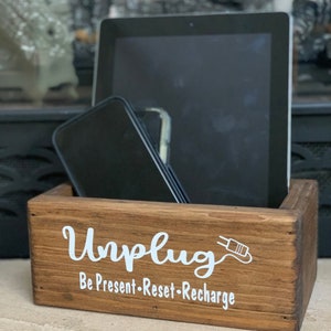 Unplug Phone Storage Box, Box for Phone Devices, Tech Time Out Cell ...