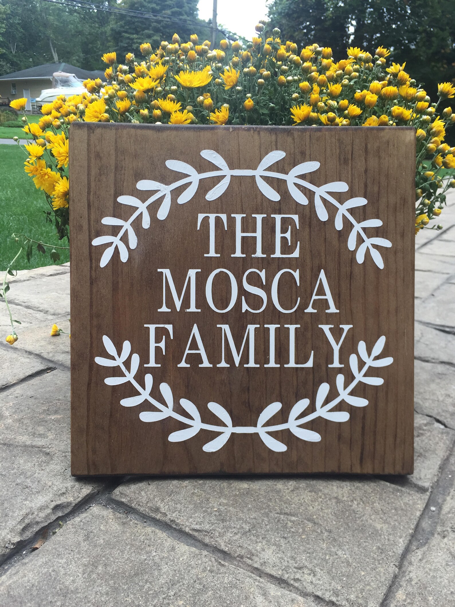Personalized Last Name Wood Square Sign Housewarming - Etsy