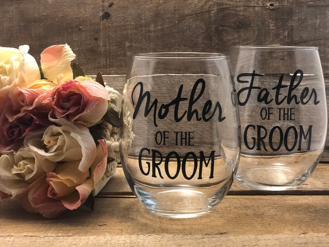 Mother of the Bride Wine Glass, Father of the Bride Glass, Mother of ...