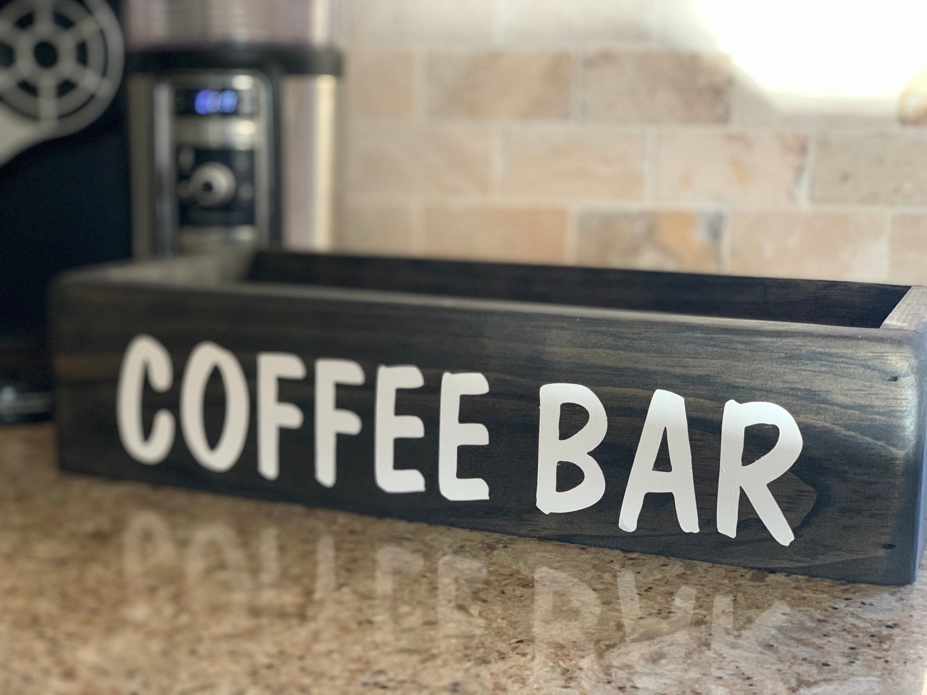 Coffee Bar Wooden Box Coffee Organization Coffee Caddy - Etsy