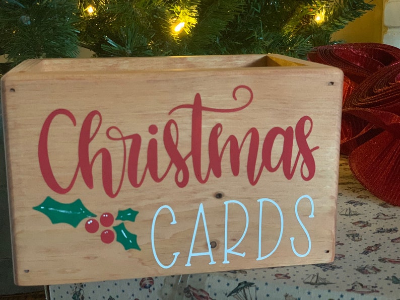 Christmas Card Box Organizer Christmas Mail Box Holiday Card - Etsy