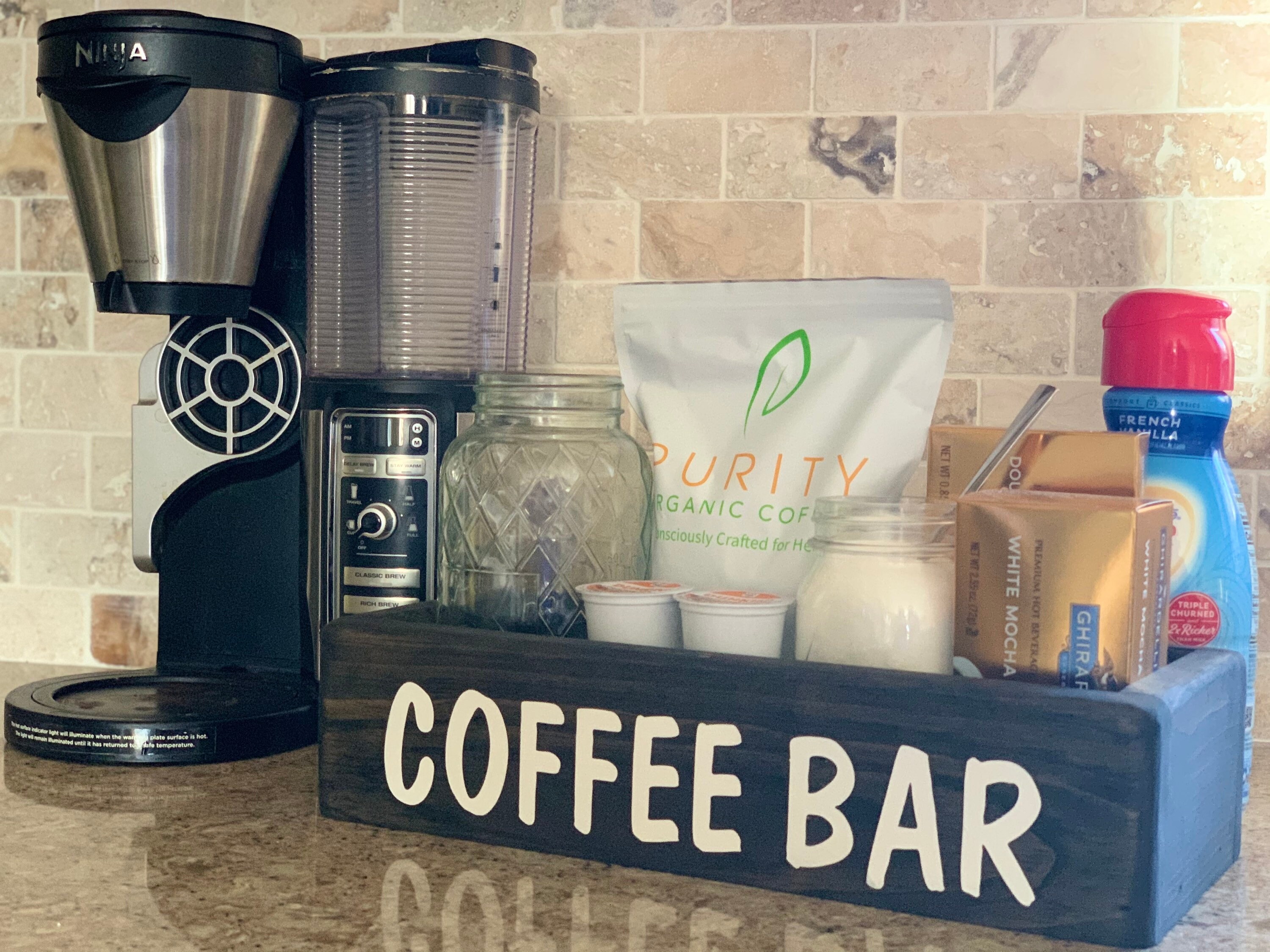 Coffee Bar Wooden Box Coffee Organization Coffee Caddy - Etsy