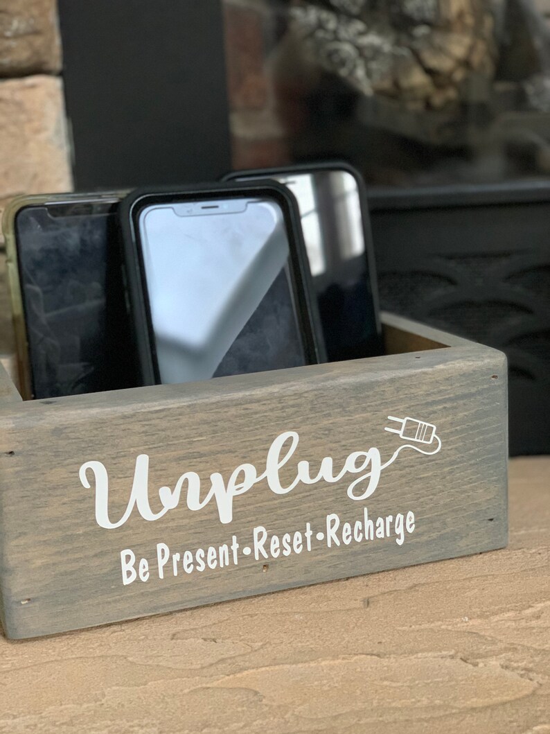 Unplug Phone Storage Box Box for Phone Devices Tech Time Out - Etsy