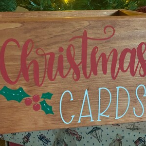 Christmas Card Box Organizer Christmas Mail Box Holiday Card | Etsy