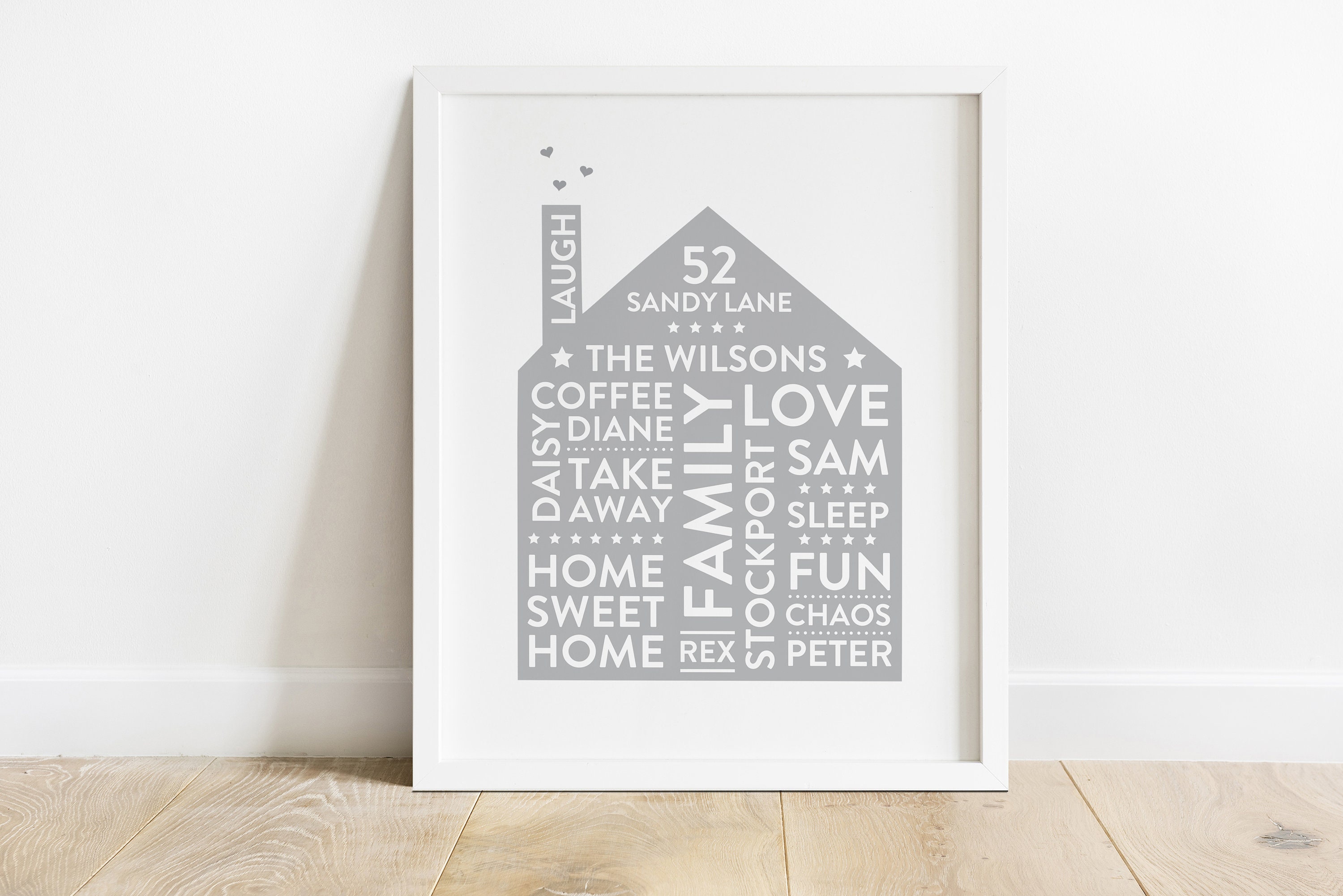 House Word Print, House Decor, Home Decor, Personalised Home Print ...