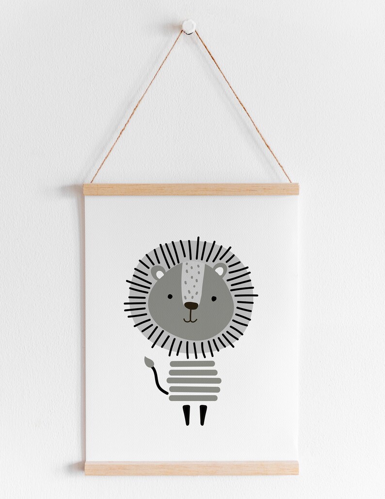 Lion Print Mane Childrens Room Decor Nursery Decor | Etsy