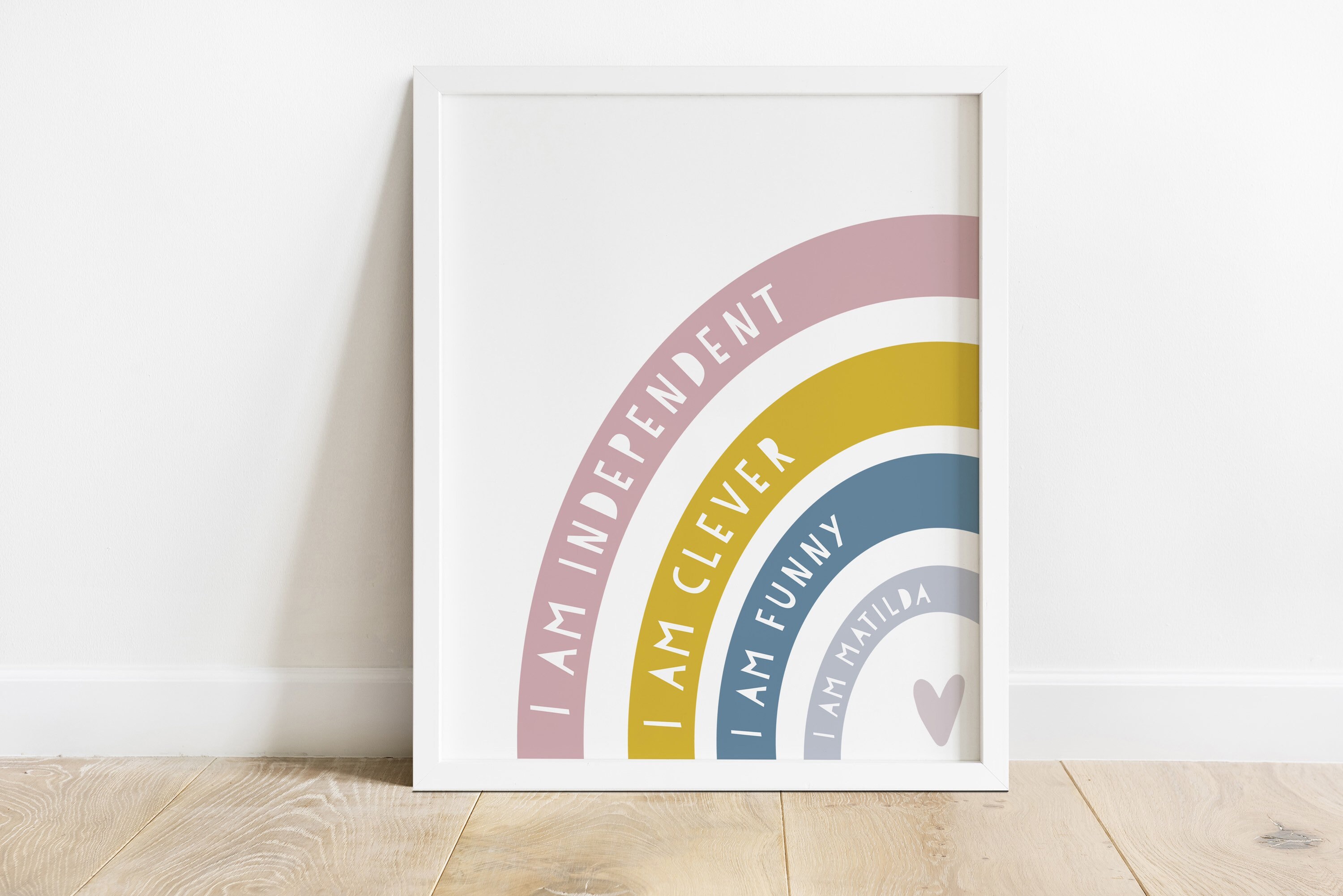 I Am Rainbow Name Print - Childrens Room Decor, Nursery Decor ...