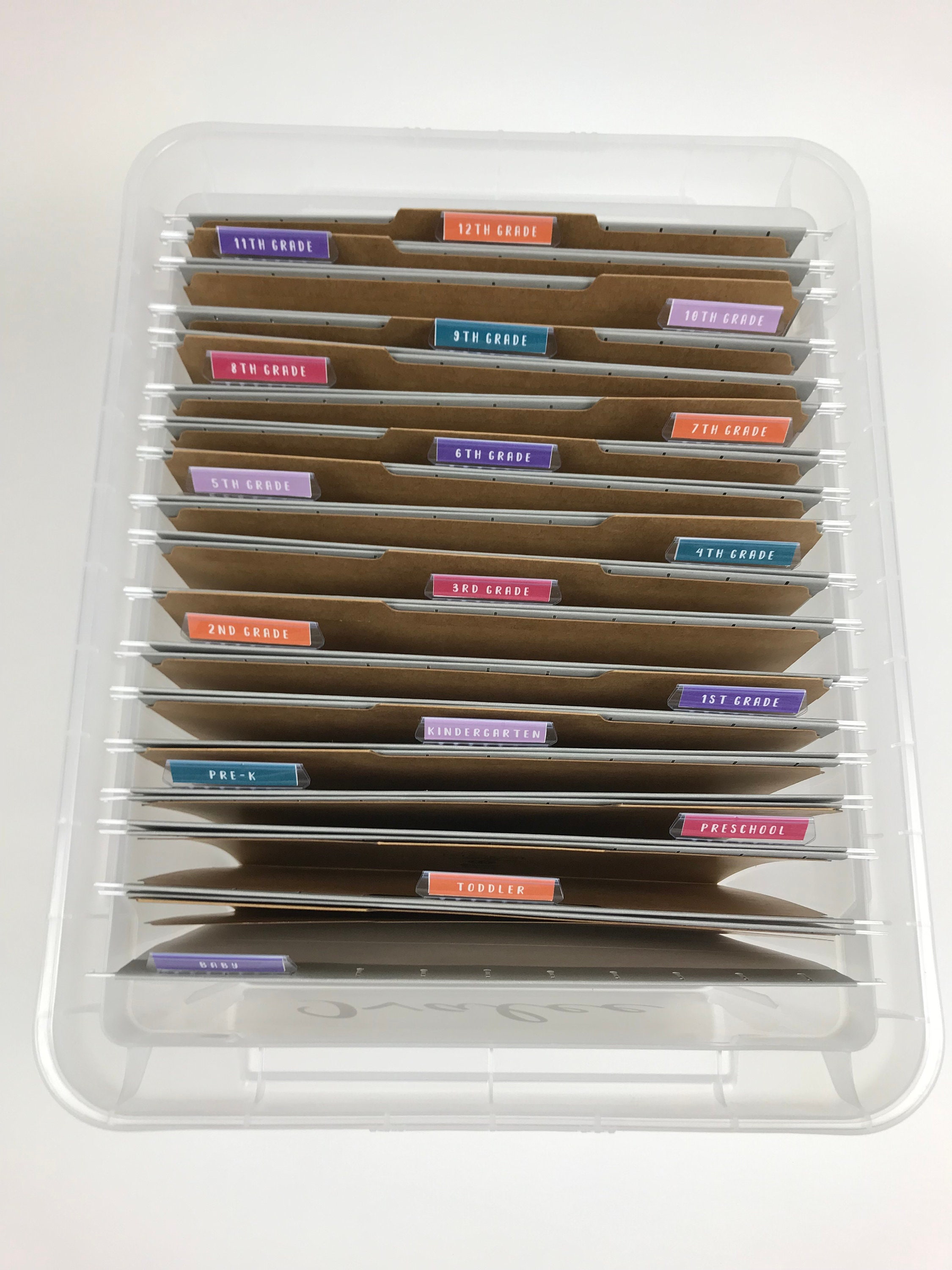 DOWNLOAD School Memory Box Student Filing System Kids | Etsy