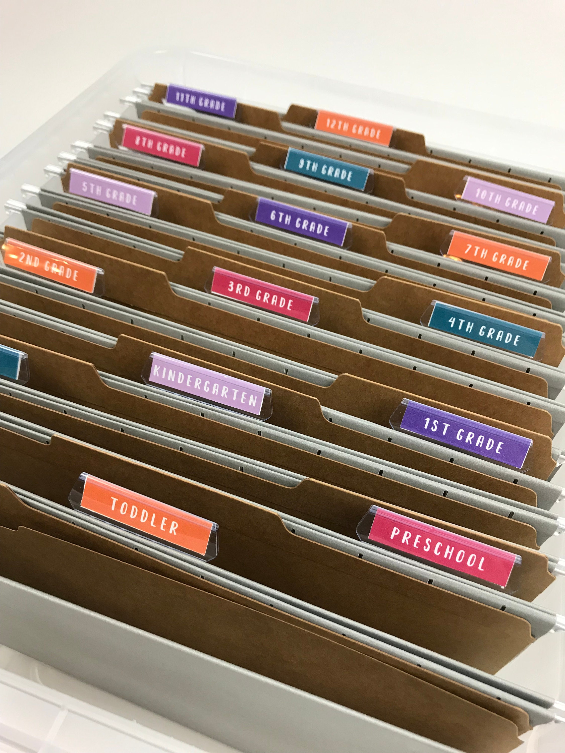 DOWNLOAD School Memory Box Student Filing System Kids | Etsy