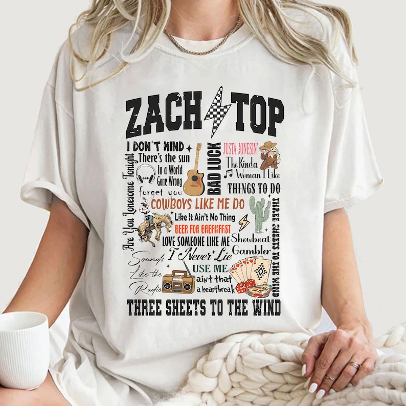 Zach Top Shirt PNG, Cute Country Music Tee, Men Women Gift Apparel ...