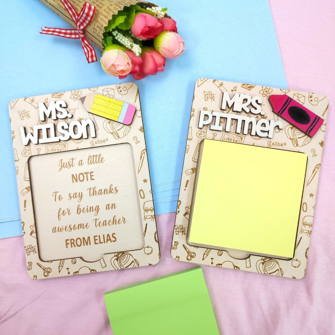Personalized Pencil Teacher Note Pad, Custom Teachers Name Appreciation ...