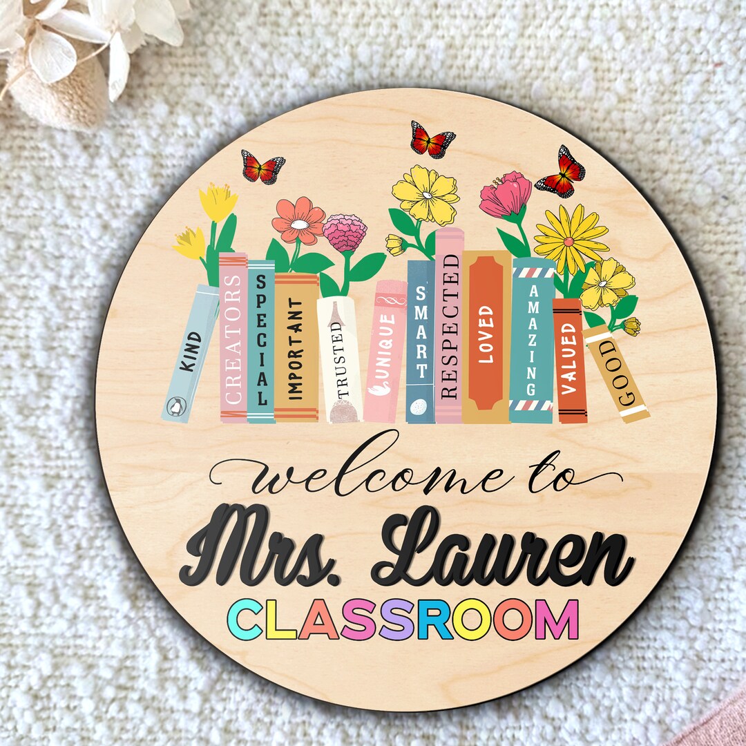 Custom Teacher 3D Door Sign, Personalized in This Classroom You Are ...